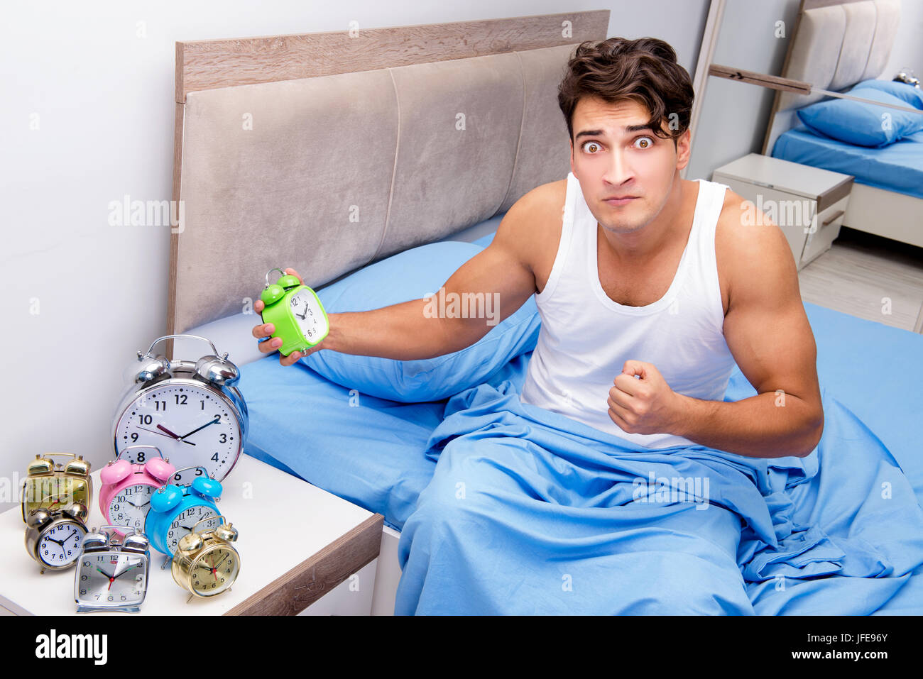 Guy having trouble sleeping hi-res stock photography and images - Alamy