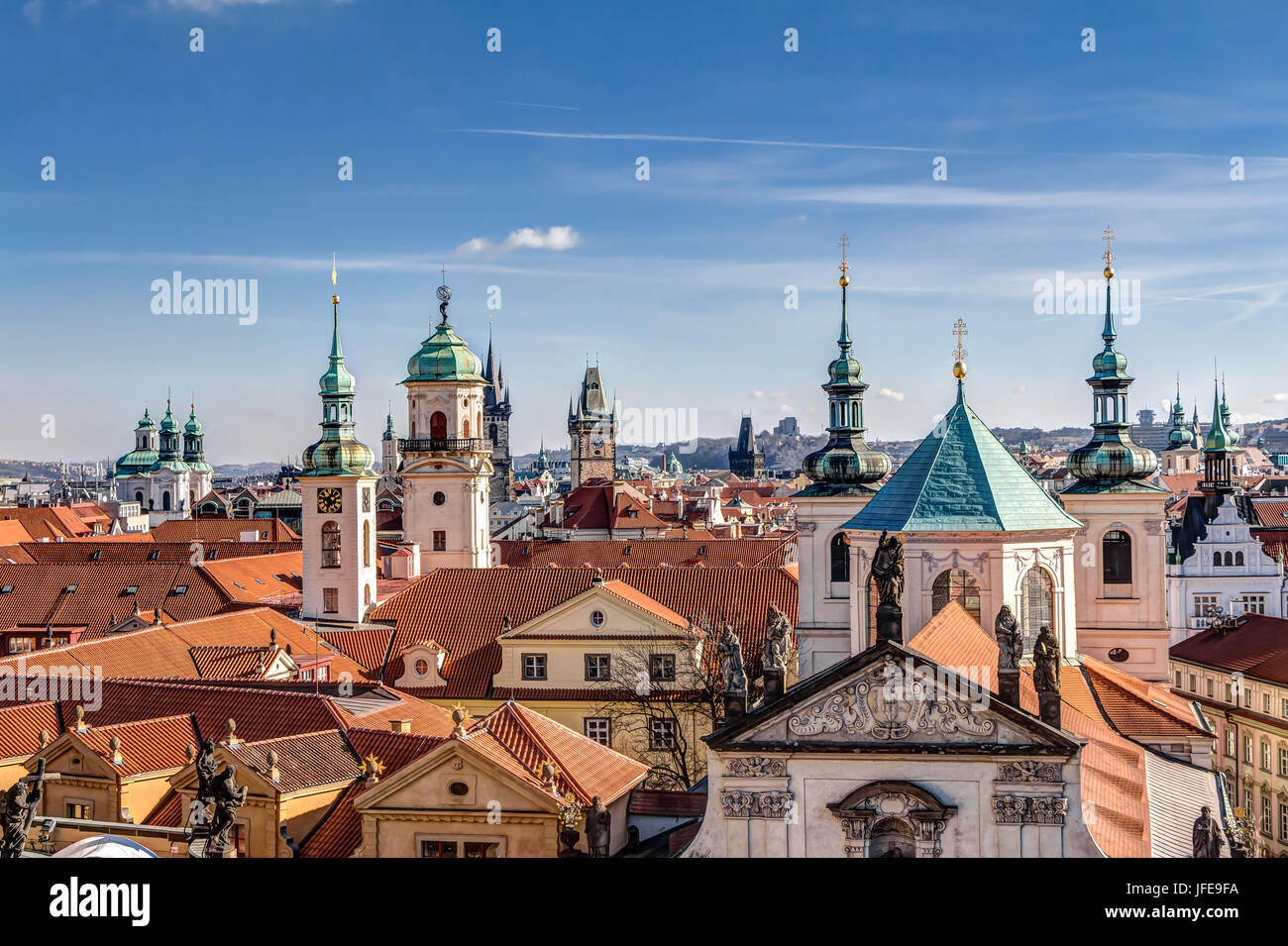 Aerial view of Prague Stock Photo - Alamy