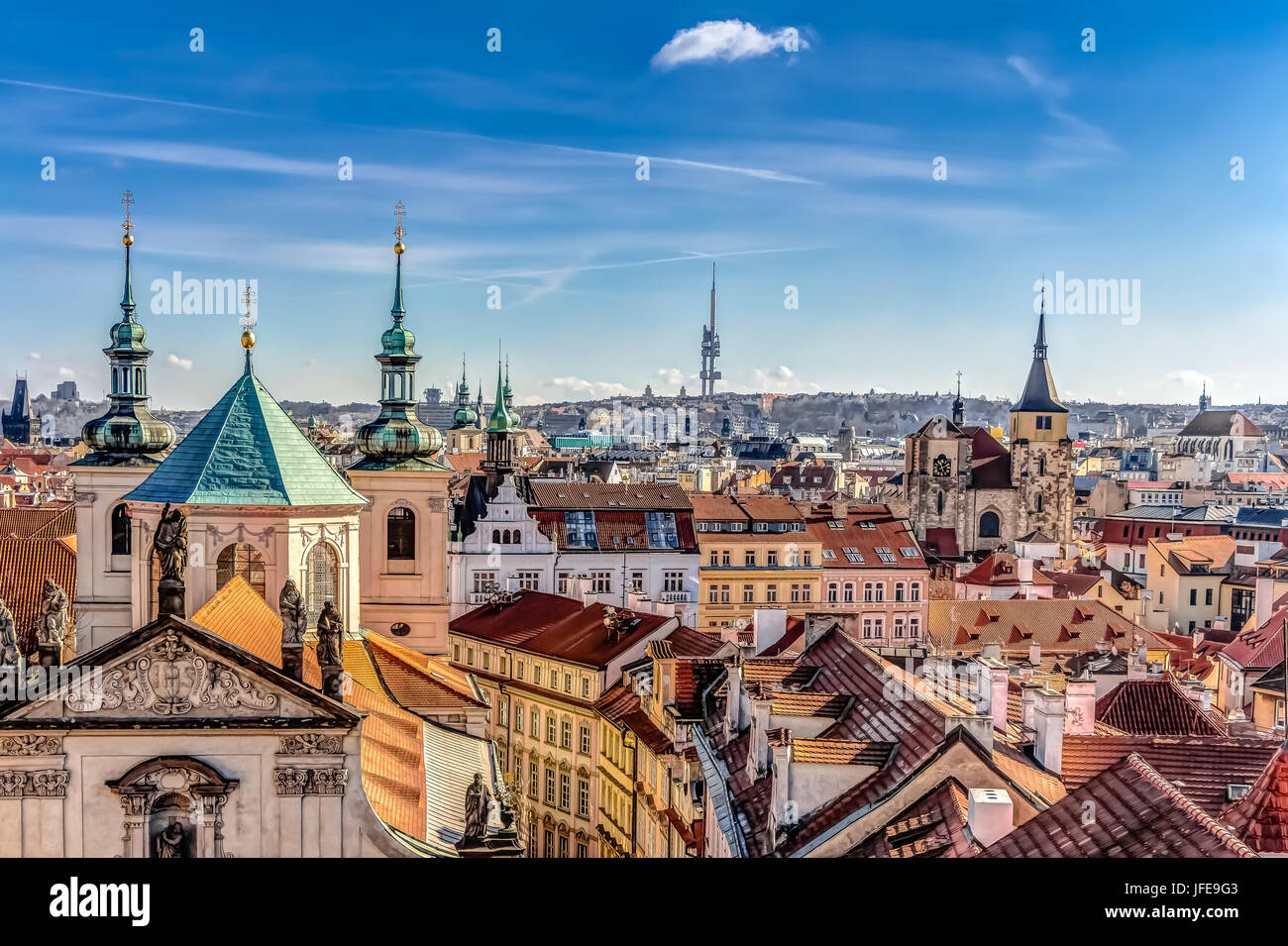 Aerial view of Prague Stock Photo - Alamy