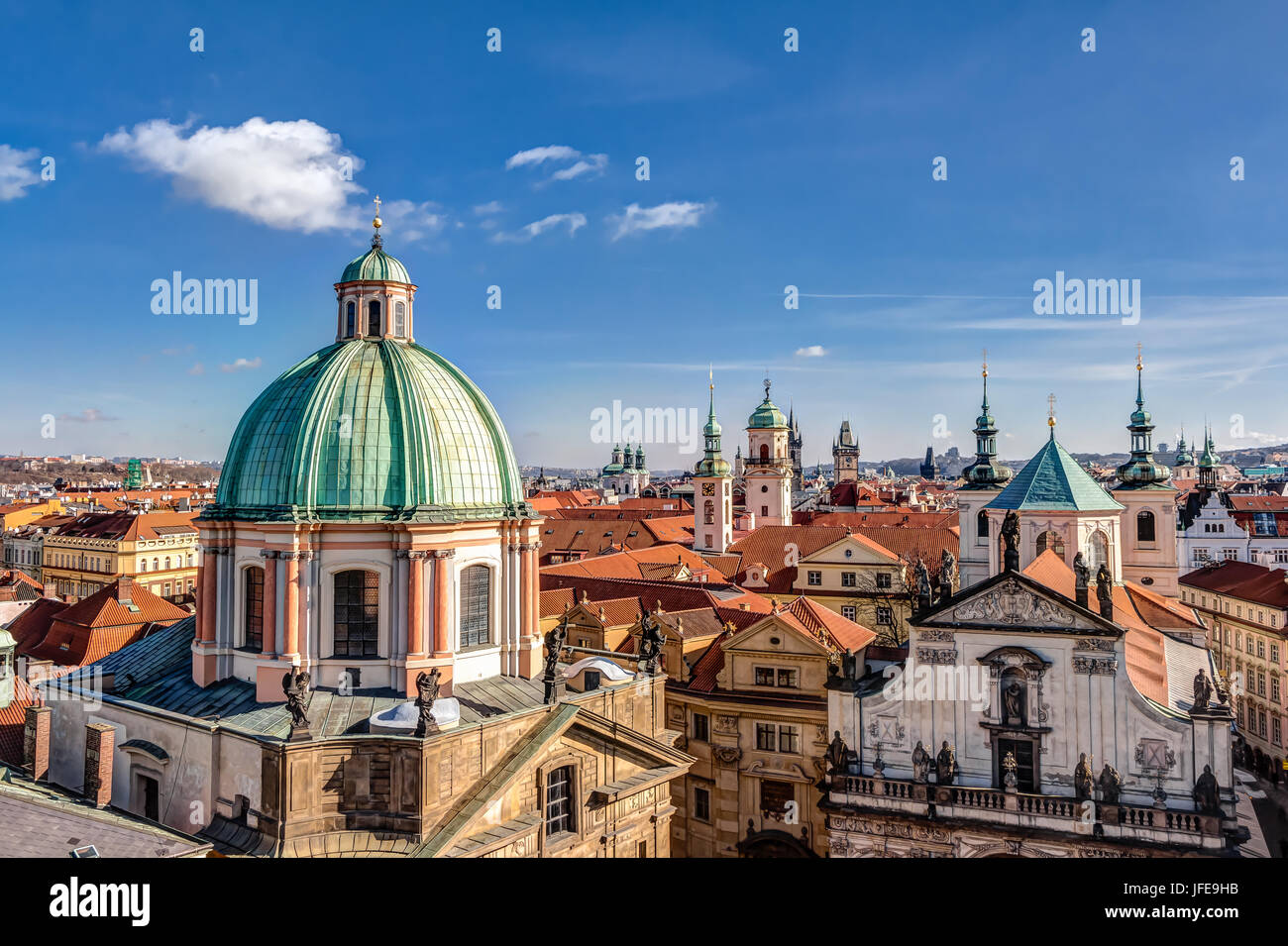 Aerial view of Prague Stock Photo - Alamy