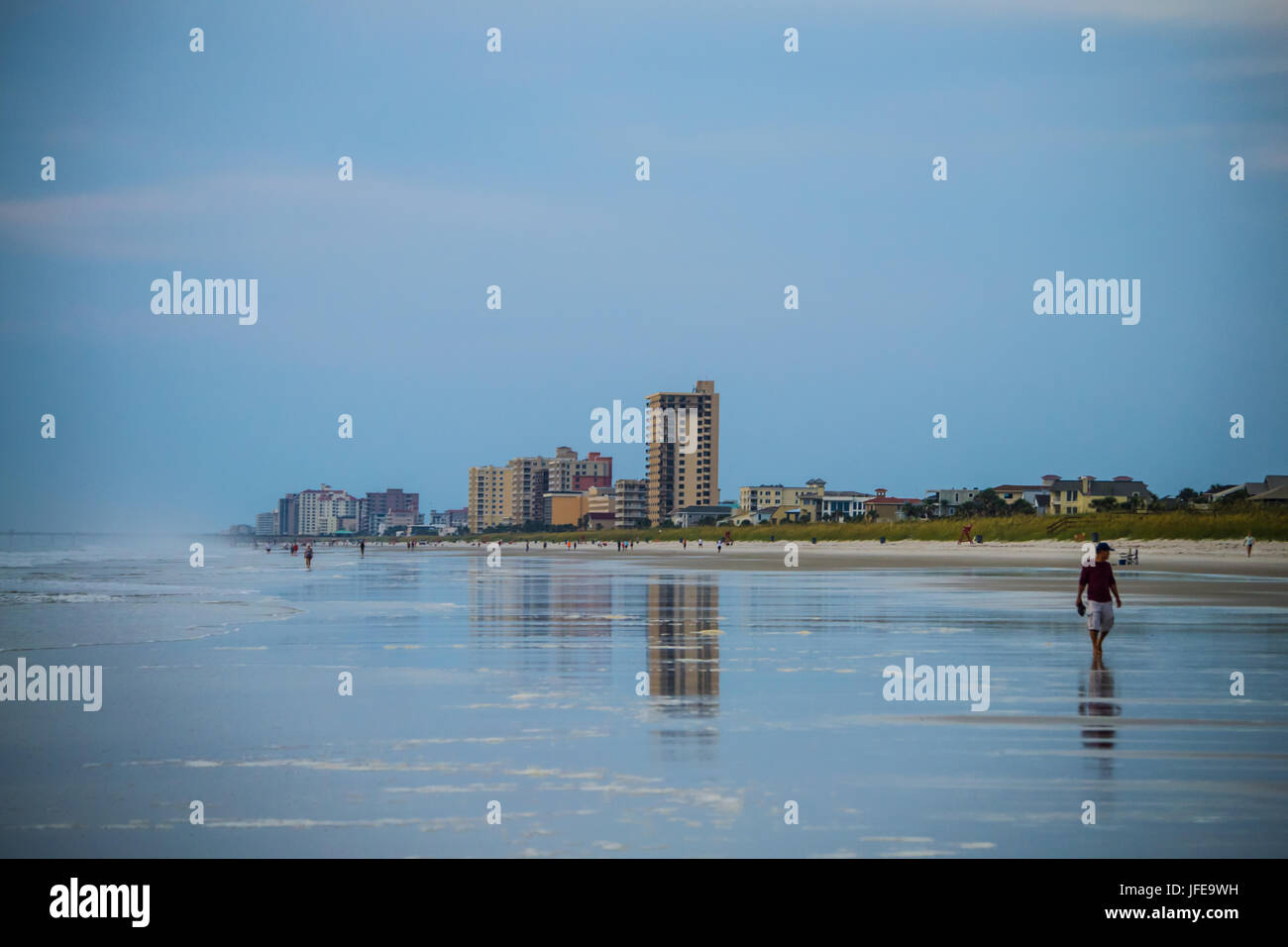 Morning beach scene, Jacksonville Beach, Florida Stock Photo - Alamy