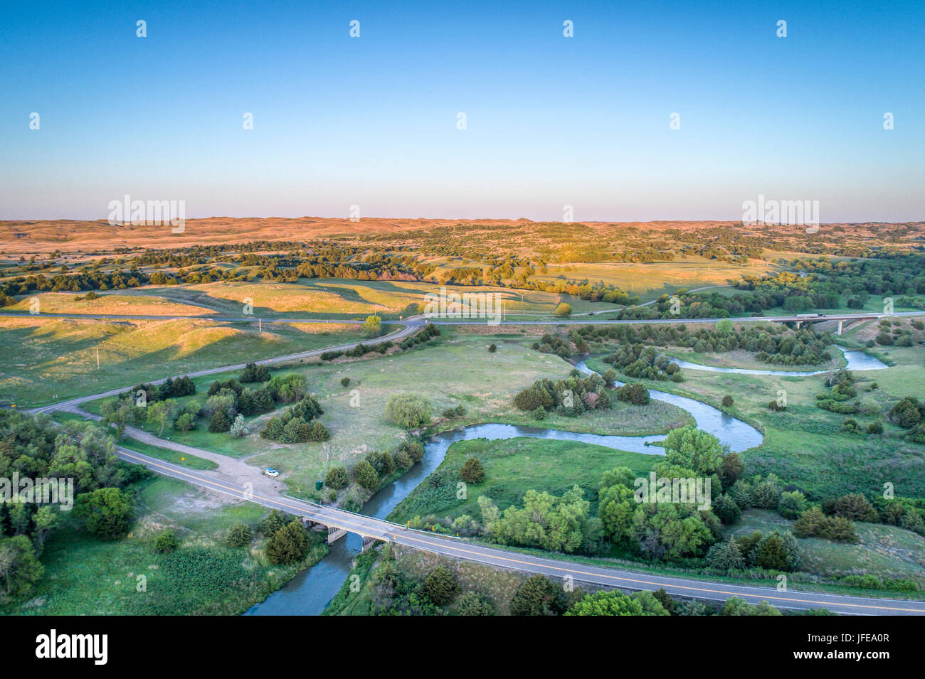 Sand hills nebraska aerial hi-res stock photography and images - Alamy