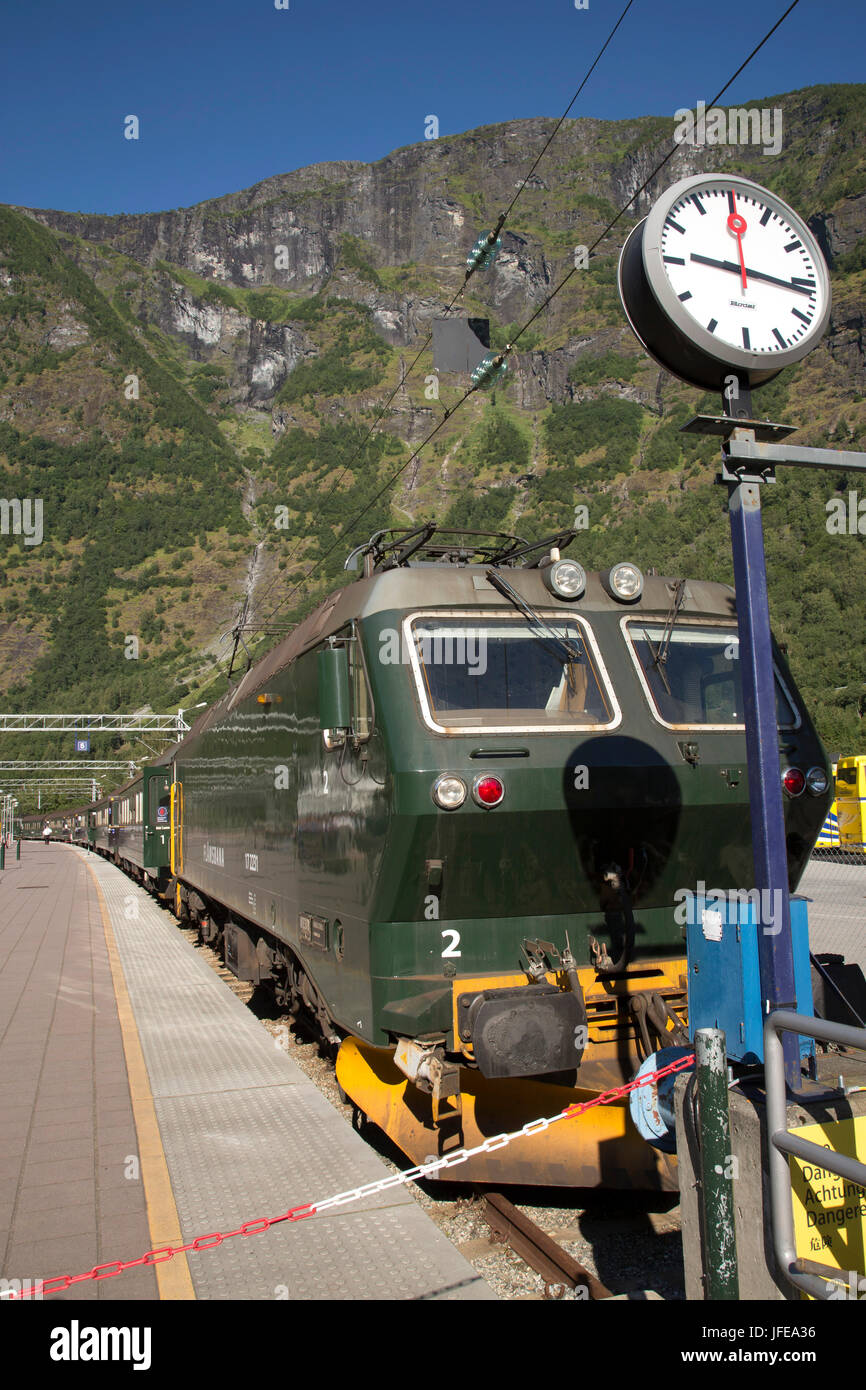 Flam Railway Station in Flåmsdalen, at the inner end of the ...