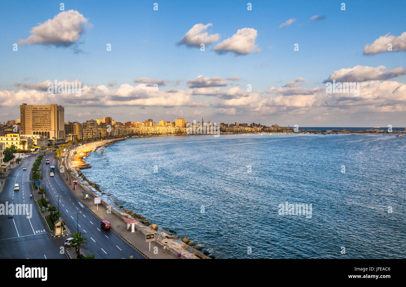 View of Alexandria harbor, Egypt Stock Photo - Alamy