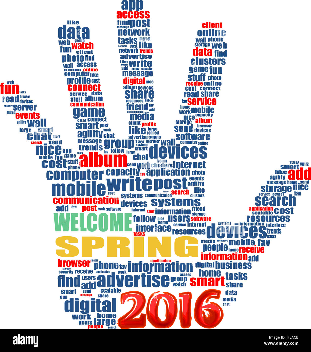 Card words hello spring hi-res stock photography and images - Alamy