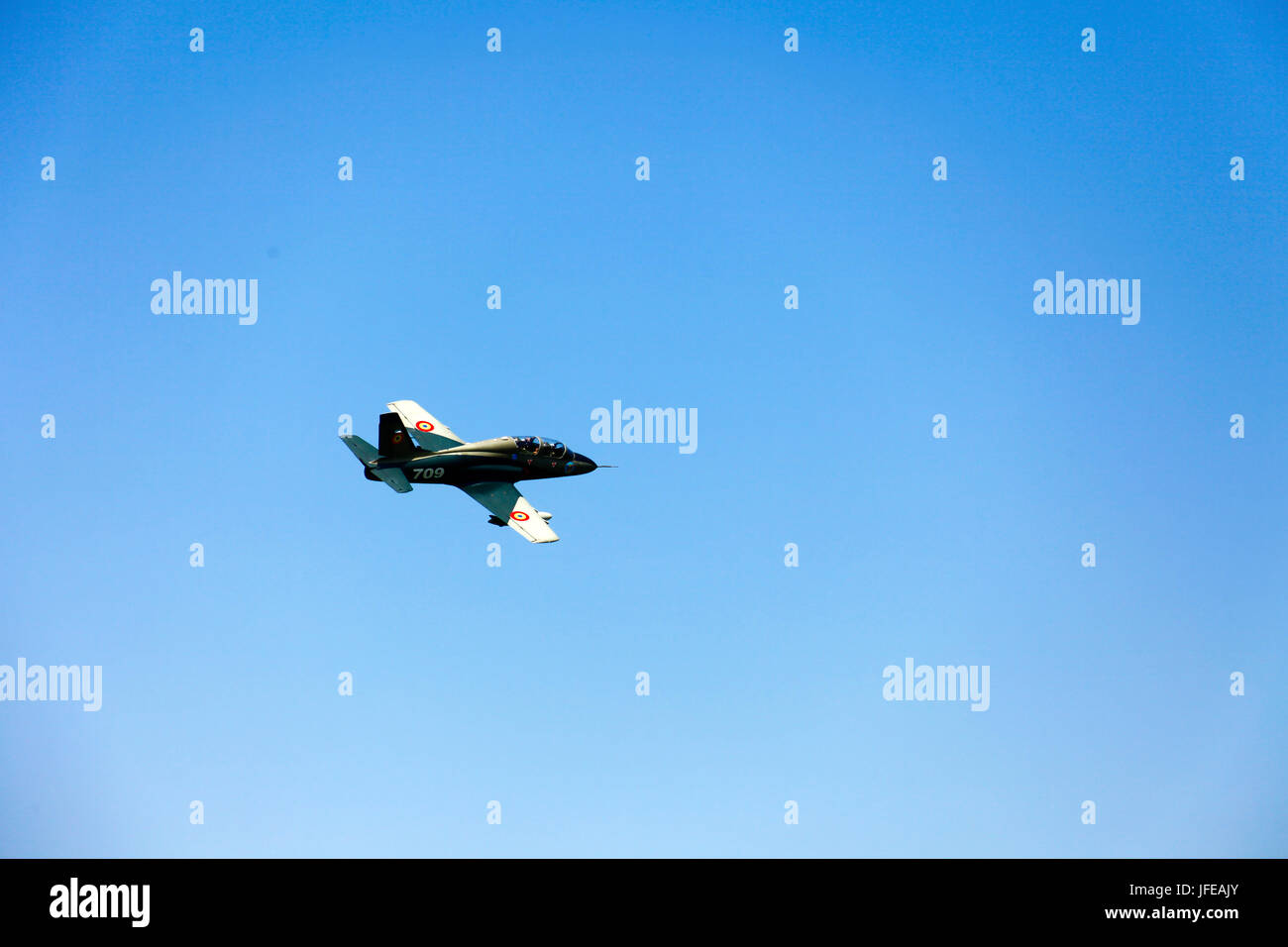 Romanian IAR 99 Soim plane flying Stock Photo - Alamy