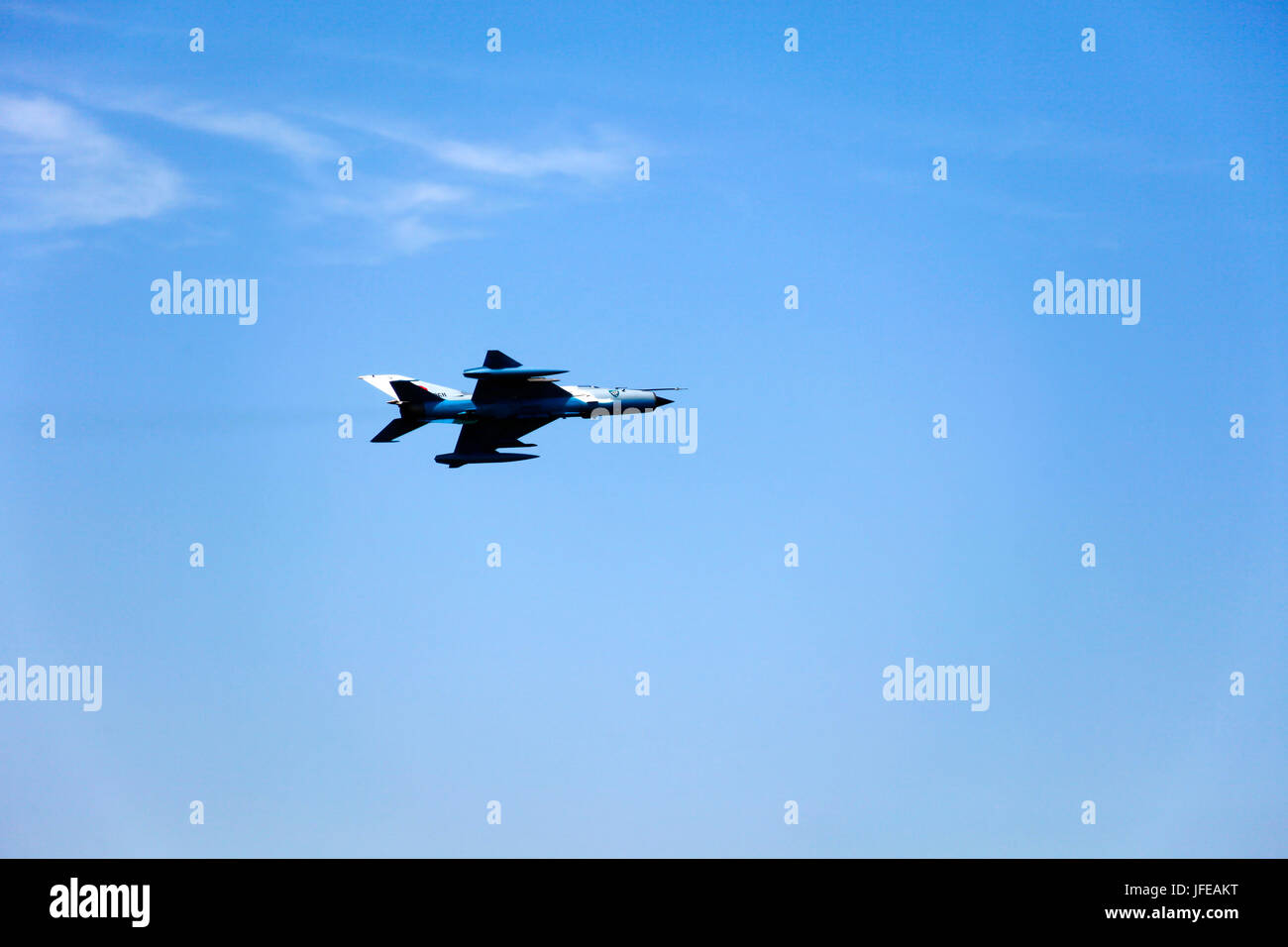 Russian jetfighter plane flying Stock Photo - Alamy
