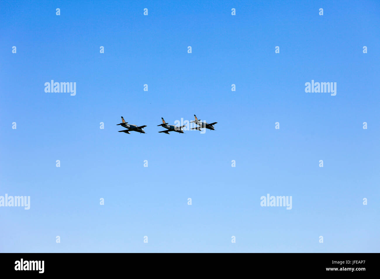 Romanian IAR 99 Soim plane flying Stock Photo - Alamy