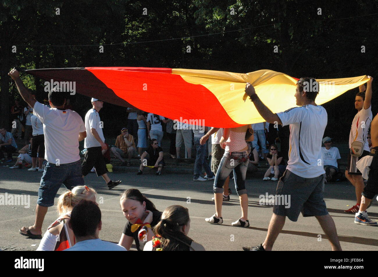 Impressions from the fan mile at the Football World Cup 2006 in Berlin ...