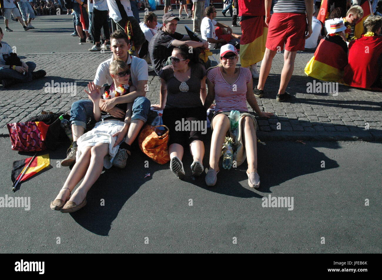 Impressions from the fan mile at the Football World Cup 2006 in Berlin ...