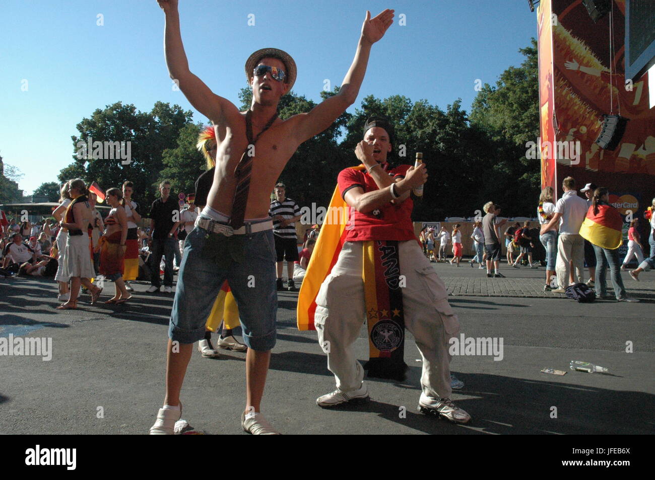 Impressions from the fan mile at the Football World Cup 2006 in Berlin ...
