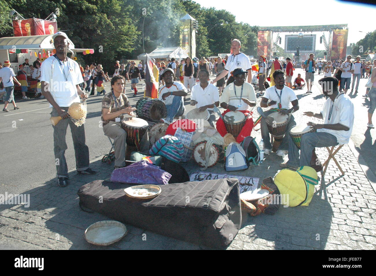 Impressions from the fan mile at the Football World Cup 2006 in Berlin ...
