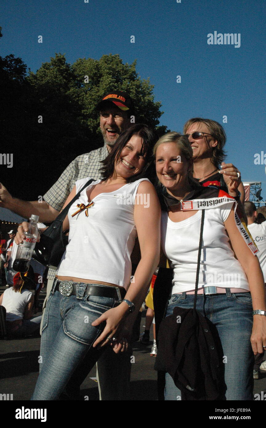 Impressions from the fan mile at the Football World Cup 2006 in Berlin ...