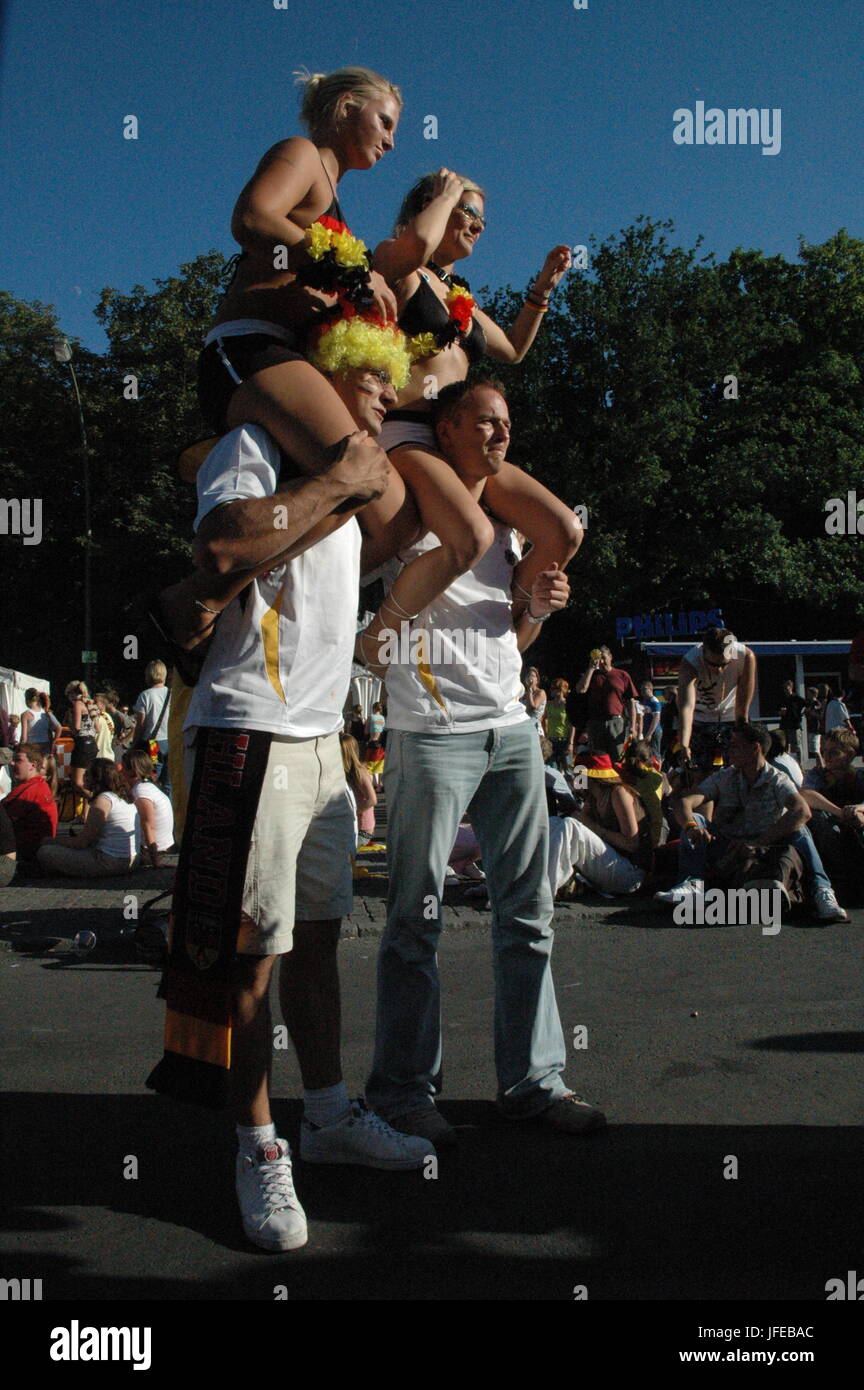 Impressions from the fan mile at the Football World Cup 2006 in Berlin ...