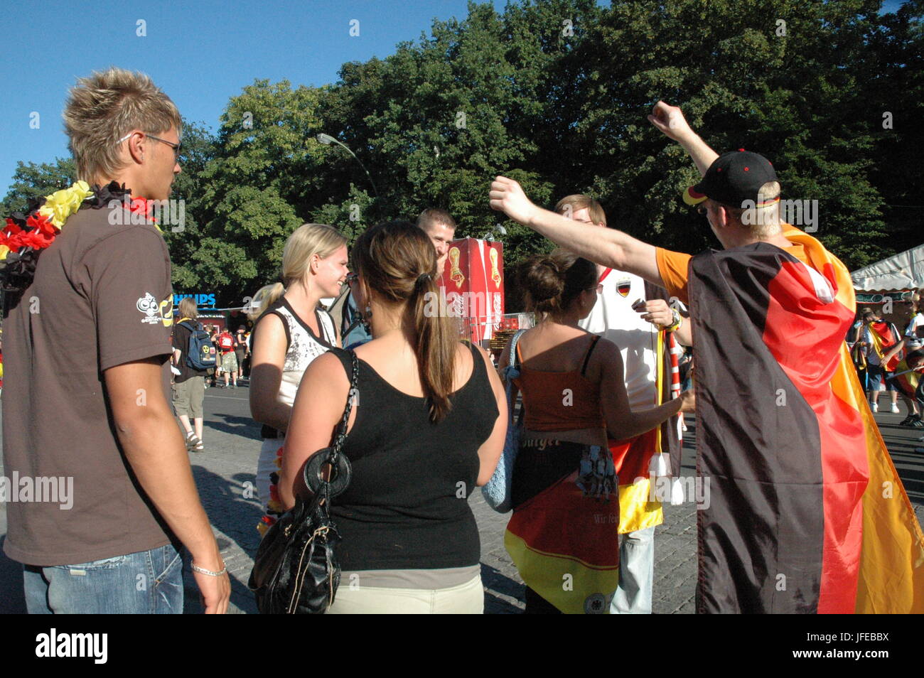 Impressions from the fan mile at the Football World Cup 2006 in Berlin ...