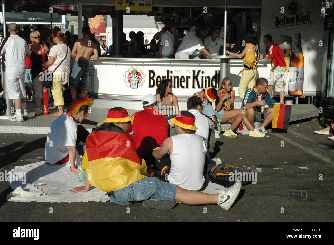 Impressions from the fan mile at the Football World Cup 2006 in Berlin ...