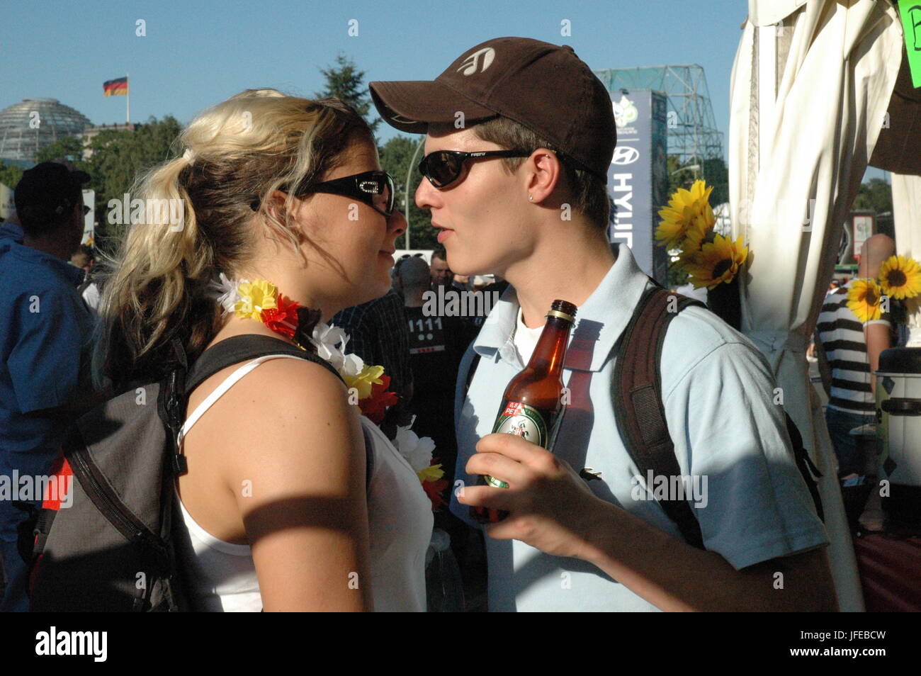 Impressions from the fan mile at the Football World Cup 2006 in Berlin ...