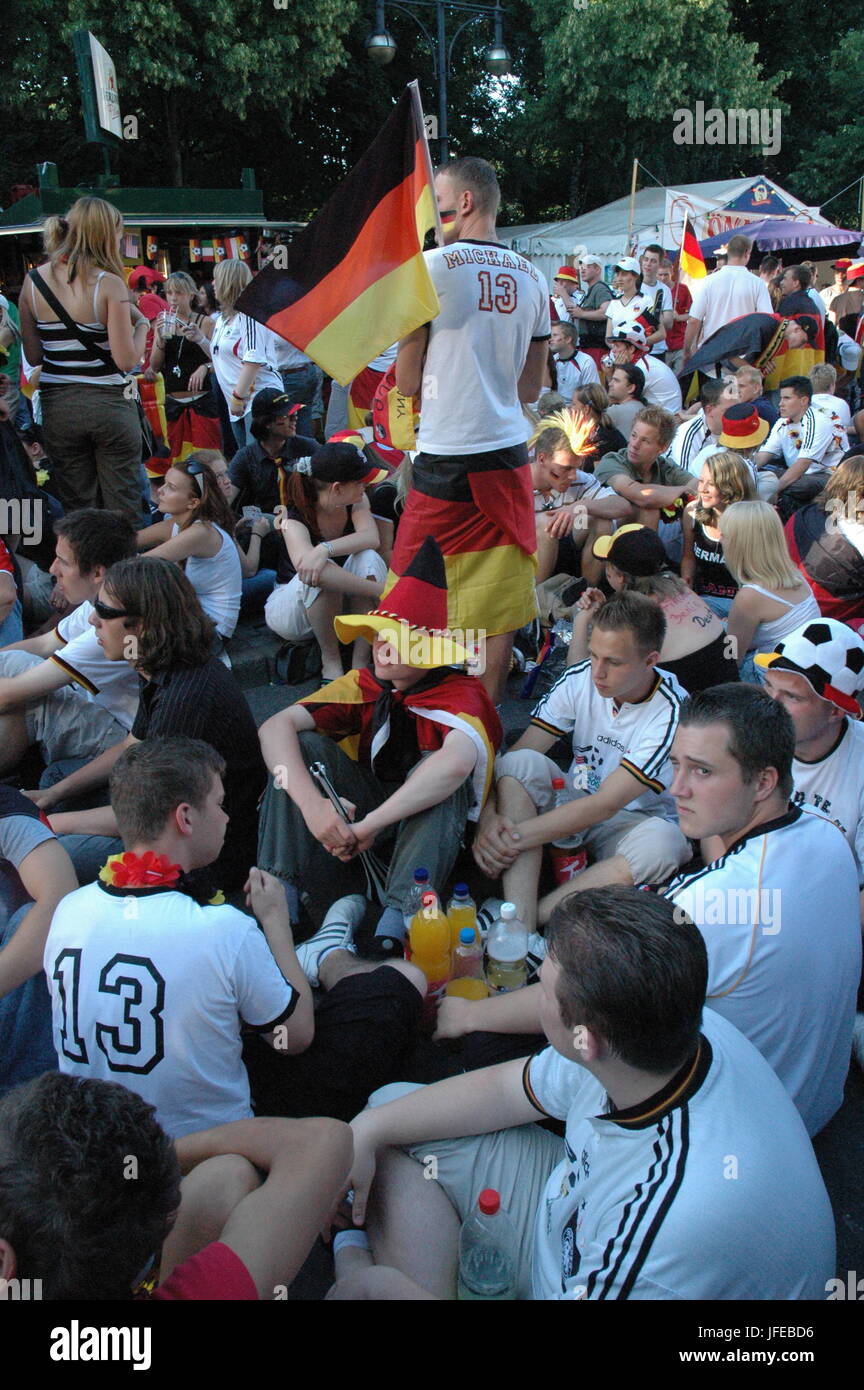 Impressions from the fan mile at the Football World Cup 2006 in Berlin ...