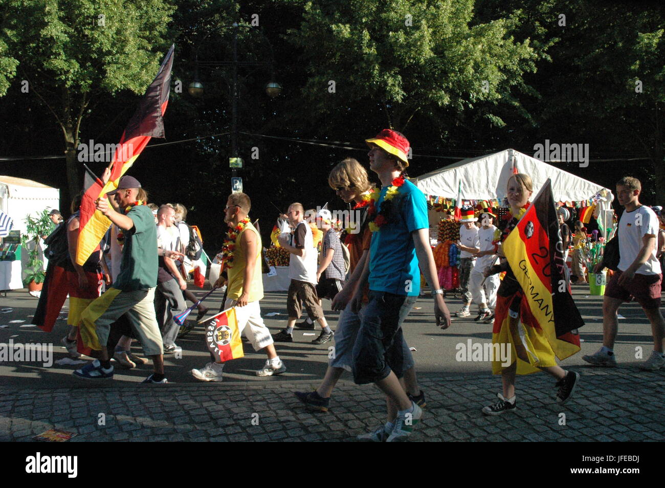 Impressions from the fan mile at the Football World Cup 2006 in Berlin ...