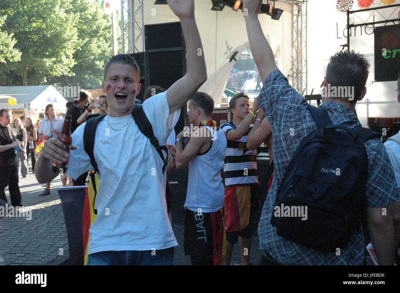 Impressions from the fan mile at the Football World Cup 2006 in Berlin ...