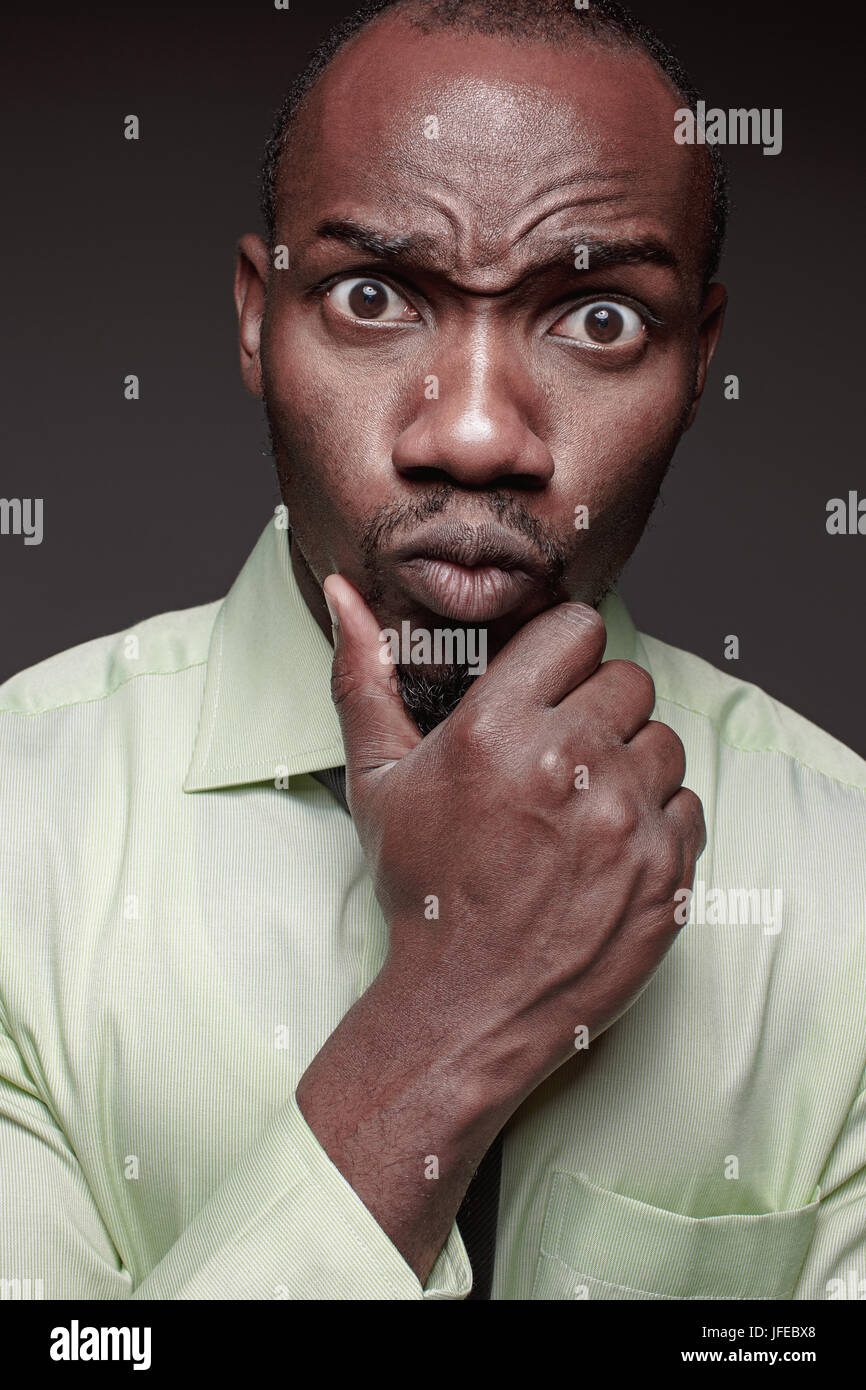portrait of handsome young black african man Stock Photo - Alamy