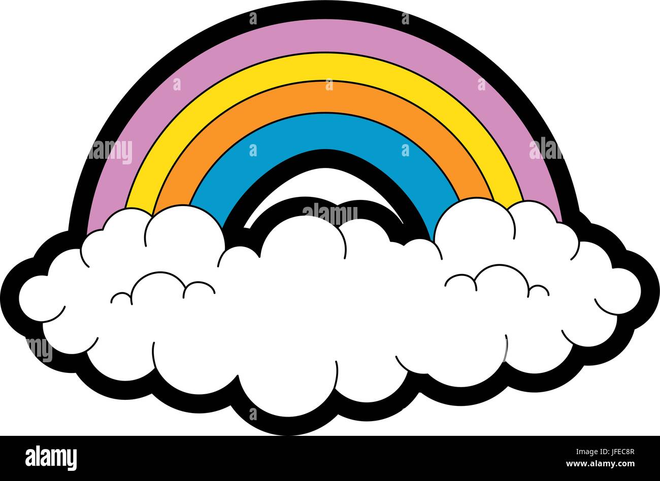Beautiful rainbow cartoon icon vector illustration graphic design Stock ...