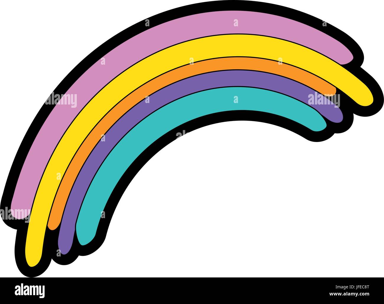 Beautiful rainbow cartoon Stock Vector Image & Art - Alamy