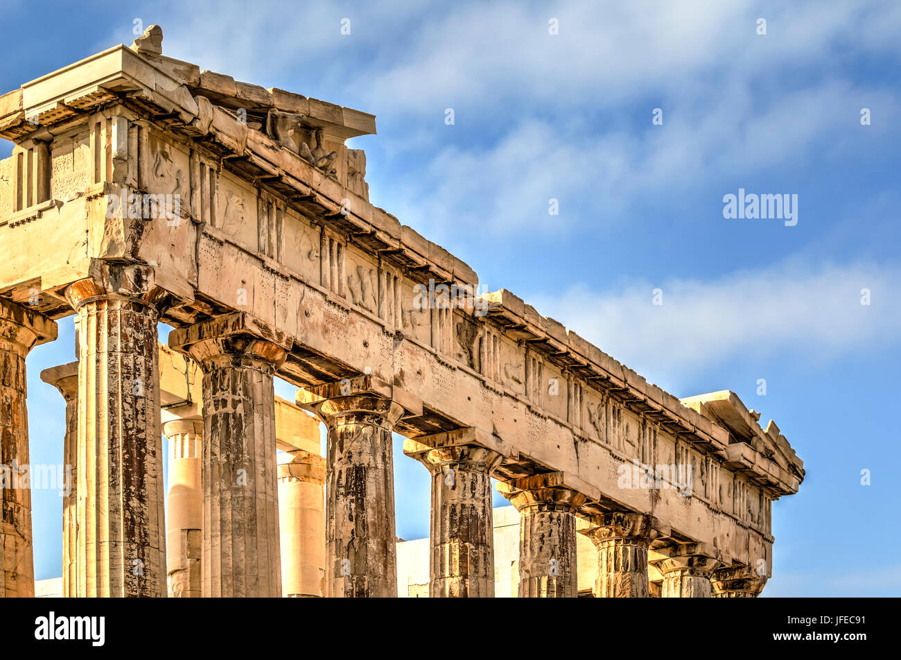 Parthenon restoration detail hi-res stock photography and images - Alamy