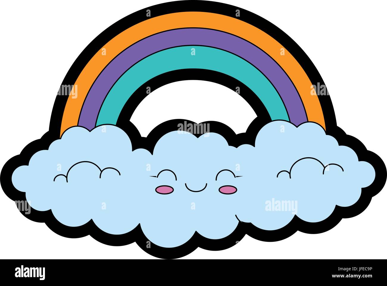 Beautiful rainbow cartoon Stock Vector Image & Art - Alamy