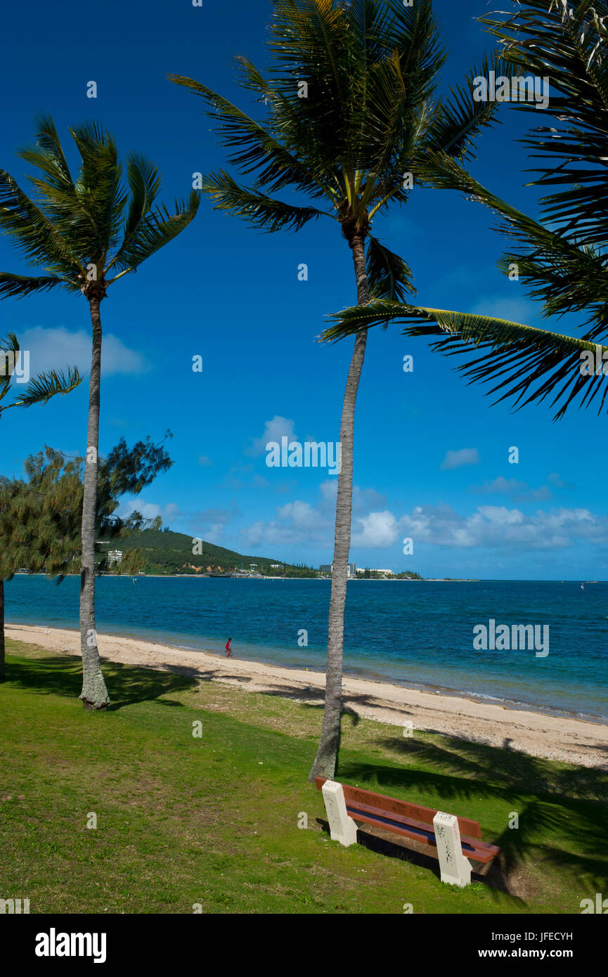 Waterfront and beach in Noumea capital of New Caledonia, Melanesia ...