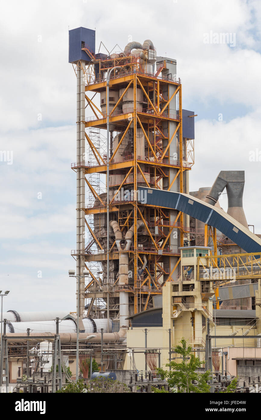 industrial building factory with structure and railroad Stock Photo - Alamy