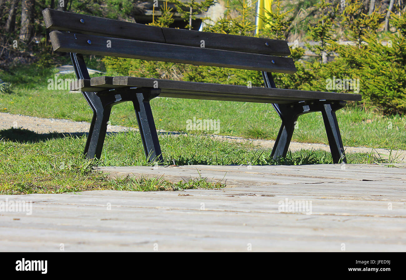 a view of a bench from below Stock Photo - Alamy