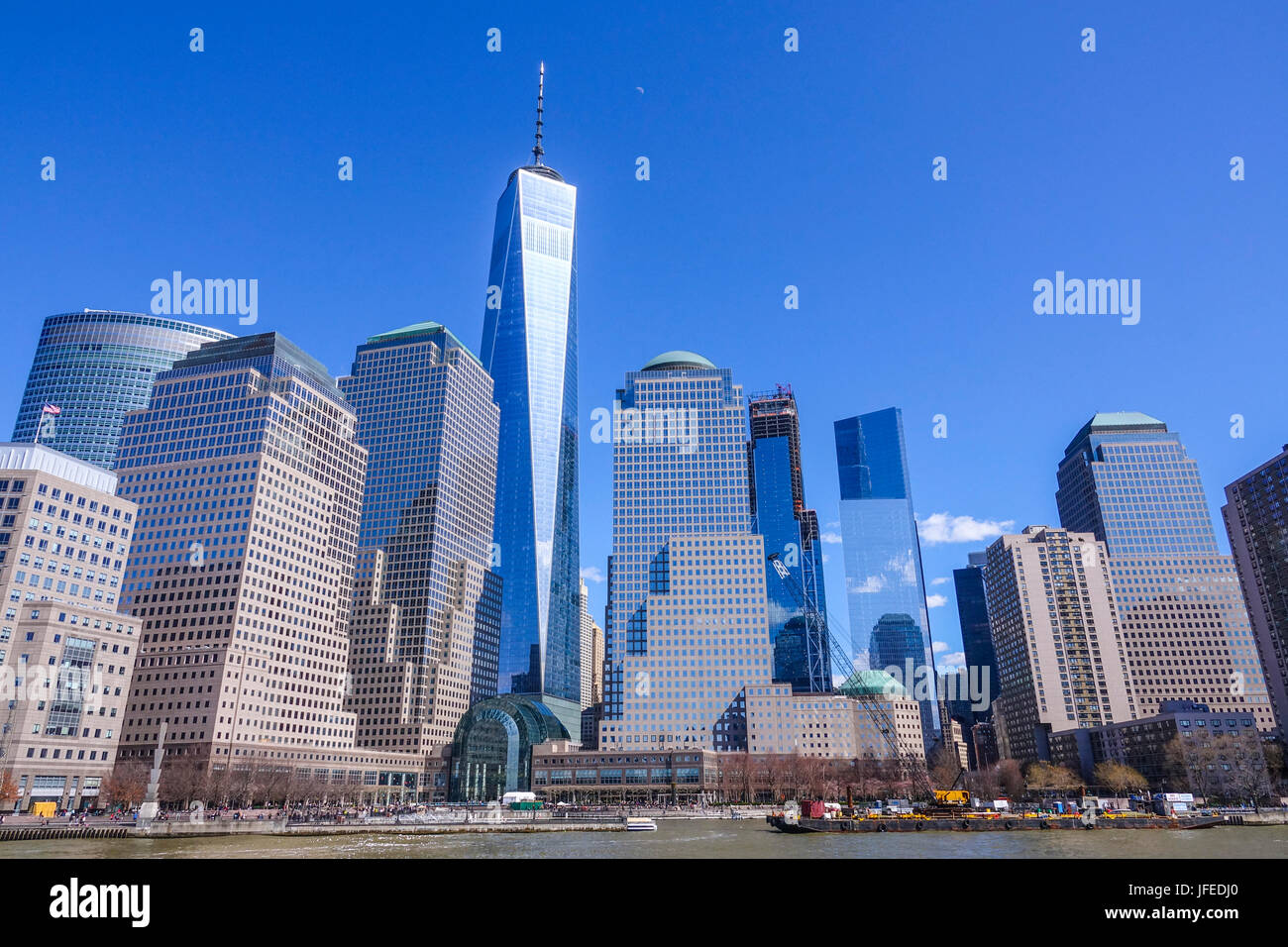 The skyscrapers of Manhattan financial district Stock Photo - Alamy