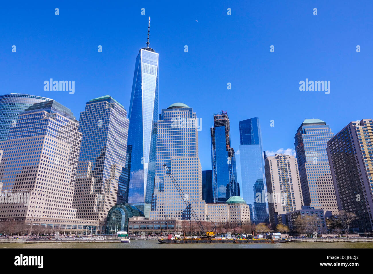 The skyscrapers of Manhattan financial district Stock Photo - Alamy