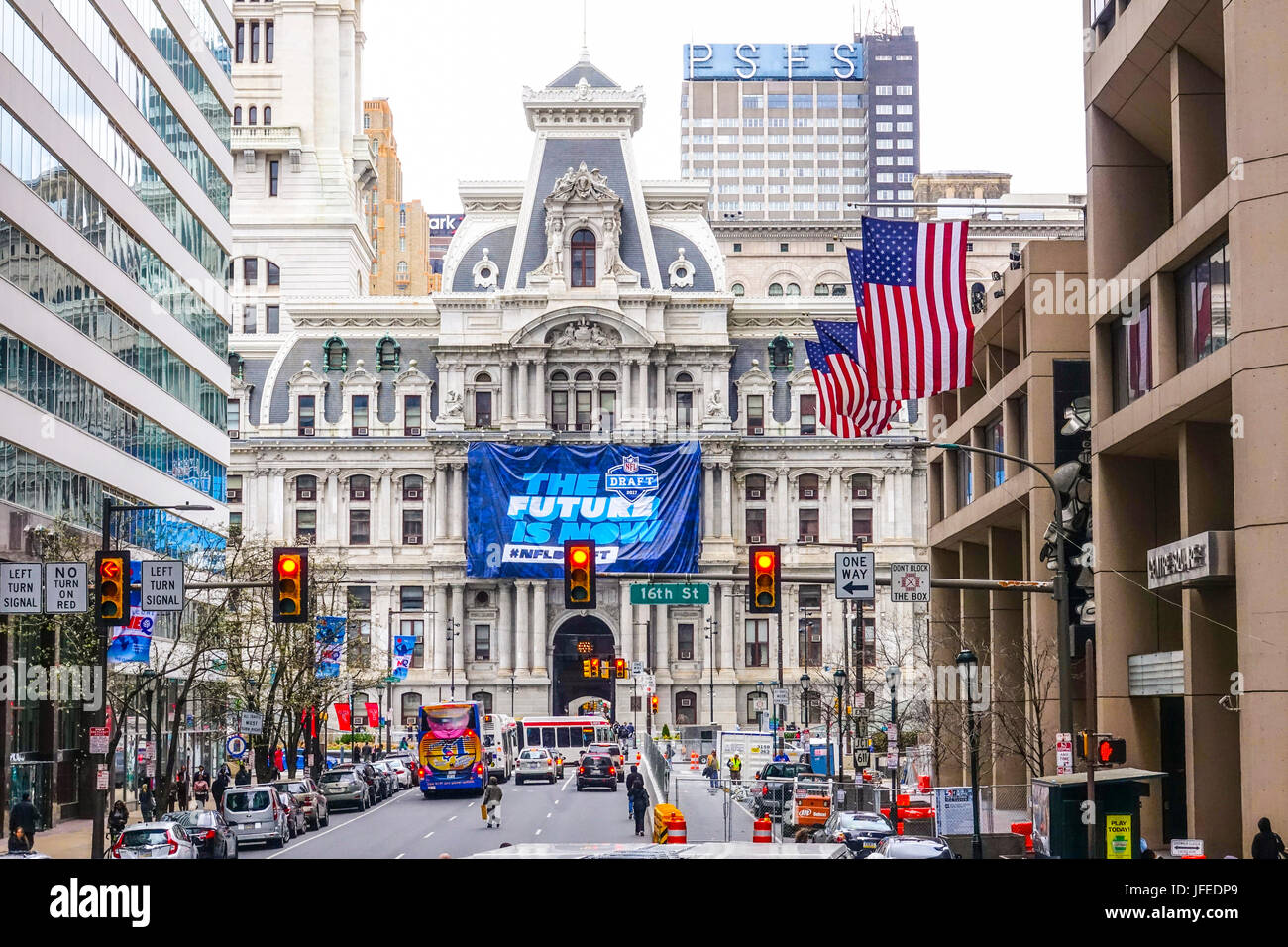 Philadelphia City Hall - Market Street view Stock Photo - Alamy