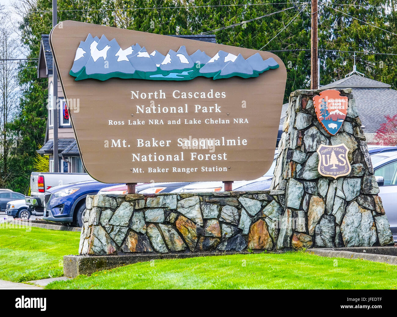 North Cascades National Park Sign High Resolution Stock Photography and ...