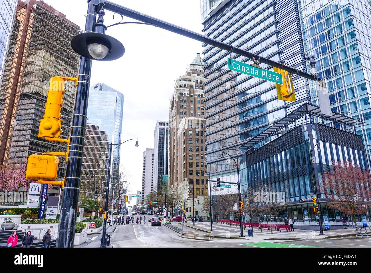 Street corner at Vancouver downtown waterfront Stock Photo - Alamy