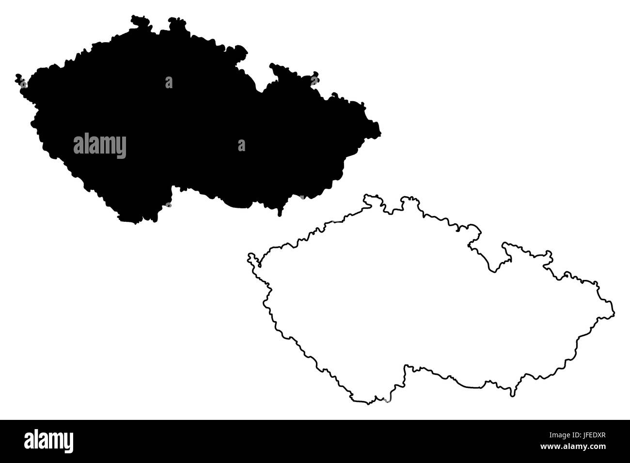 vector map of Czech Republic, scribble sketch Czech Stock Vector Image ...