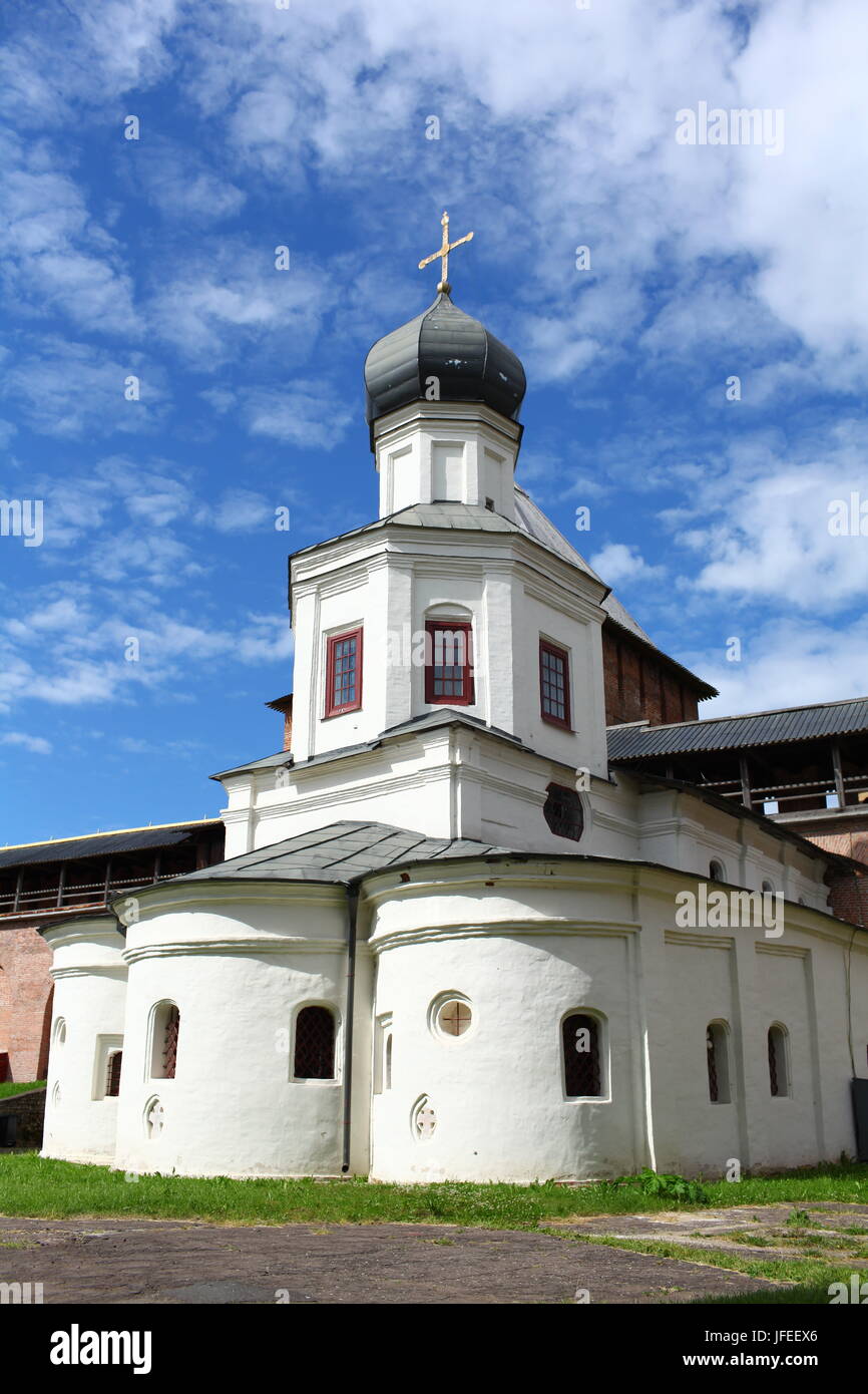 Church of the Intercession of our lady 16th century in Novgorod. Russia ...