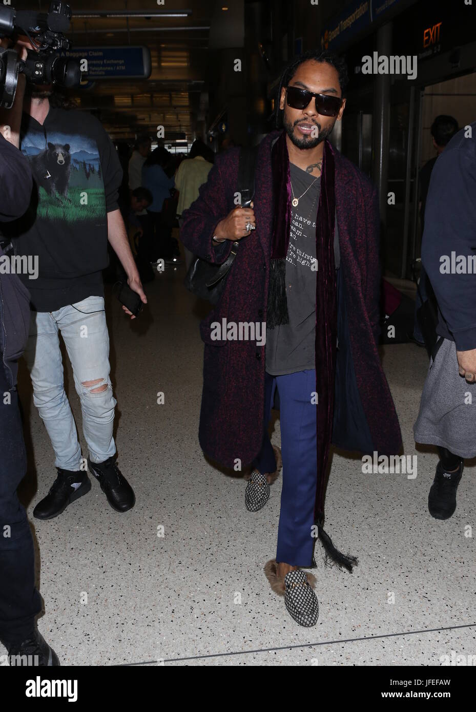 Miguel Jontel Pimentel departs from Los Angeles International Airport ...