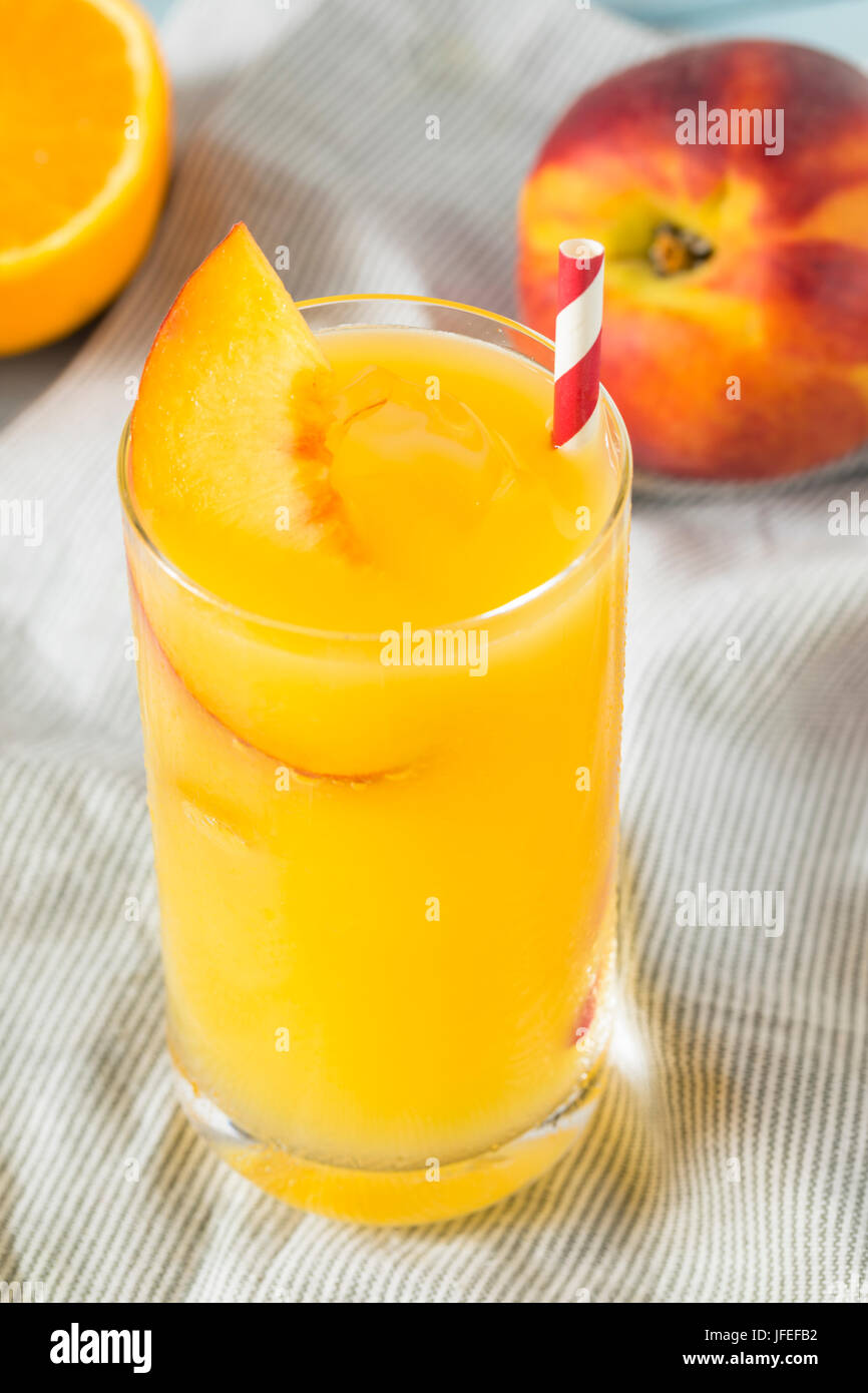 Refreshing Peach and Orange Fuzzy Navel Cocktail with a Garnish Stock ...