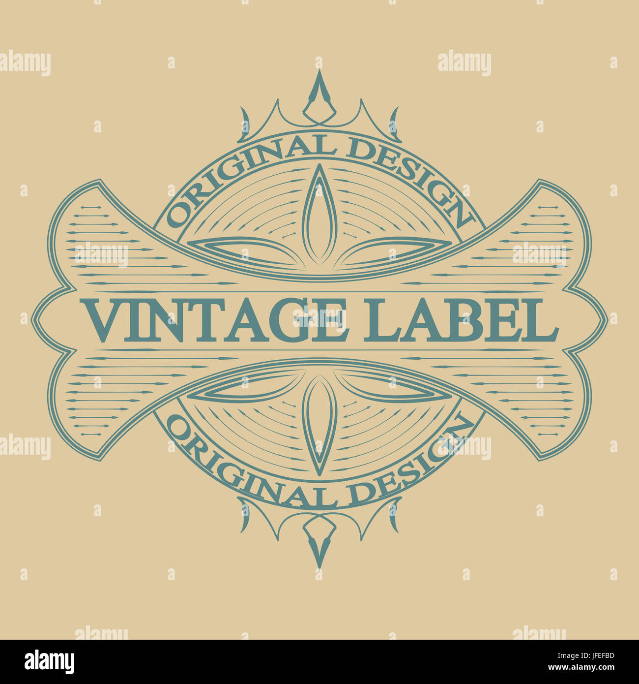 Vintage label, antique frame design, typography, retro logo template ...