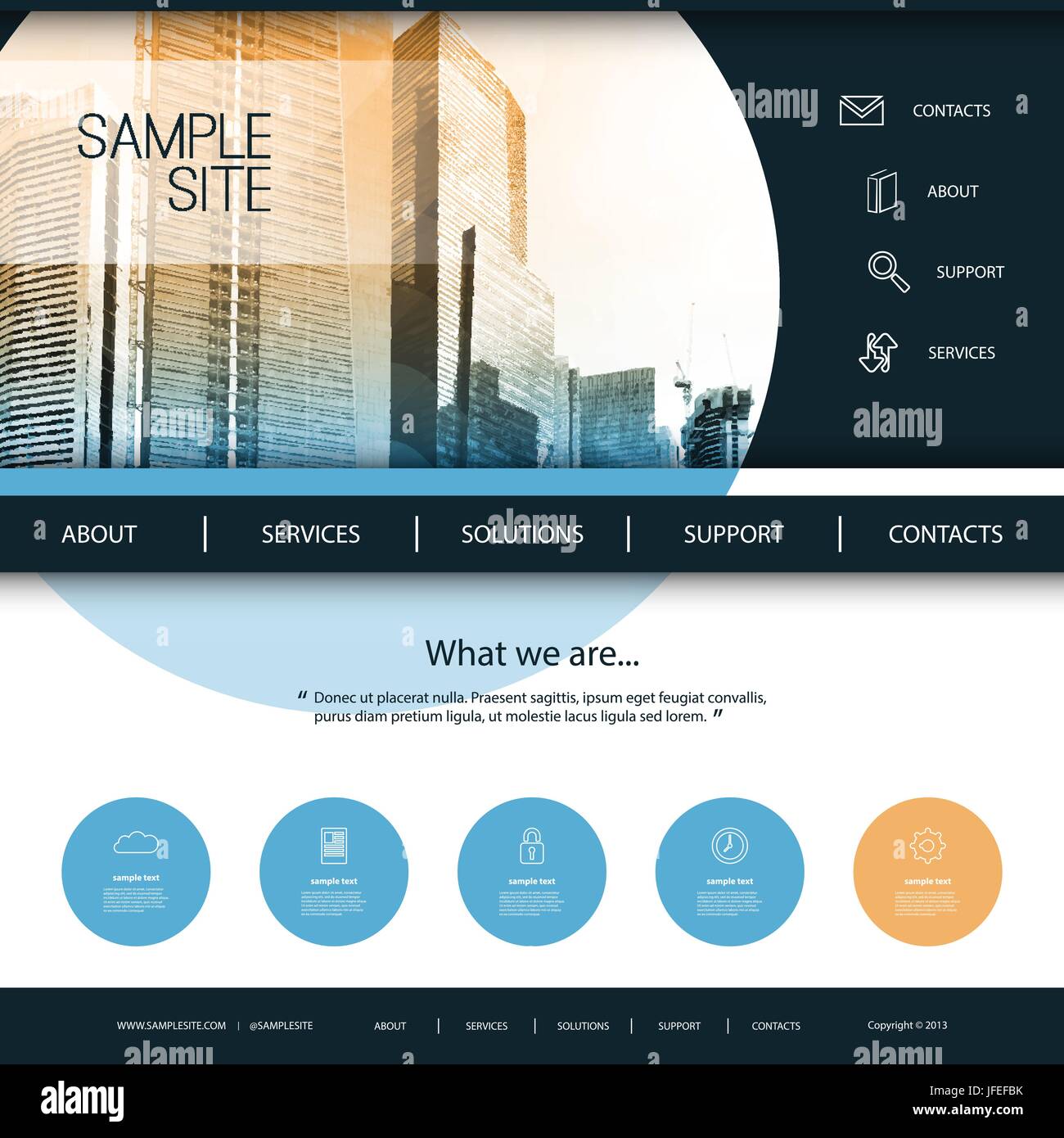 Modern Colorful Web Site Creative Design Element Template Layout with ...