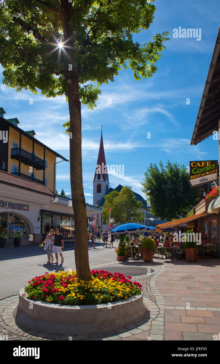 Austria, Tyrol, Seefeld, view of a place, summer Stock Photo - Alamy