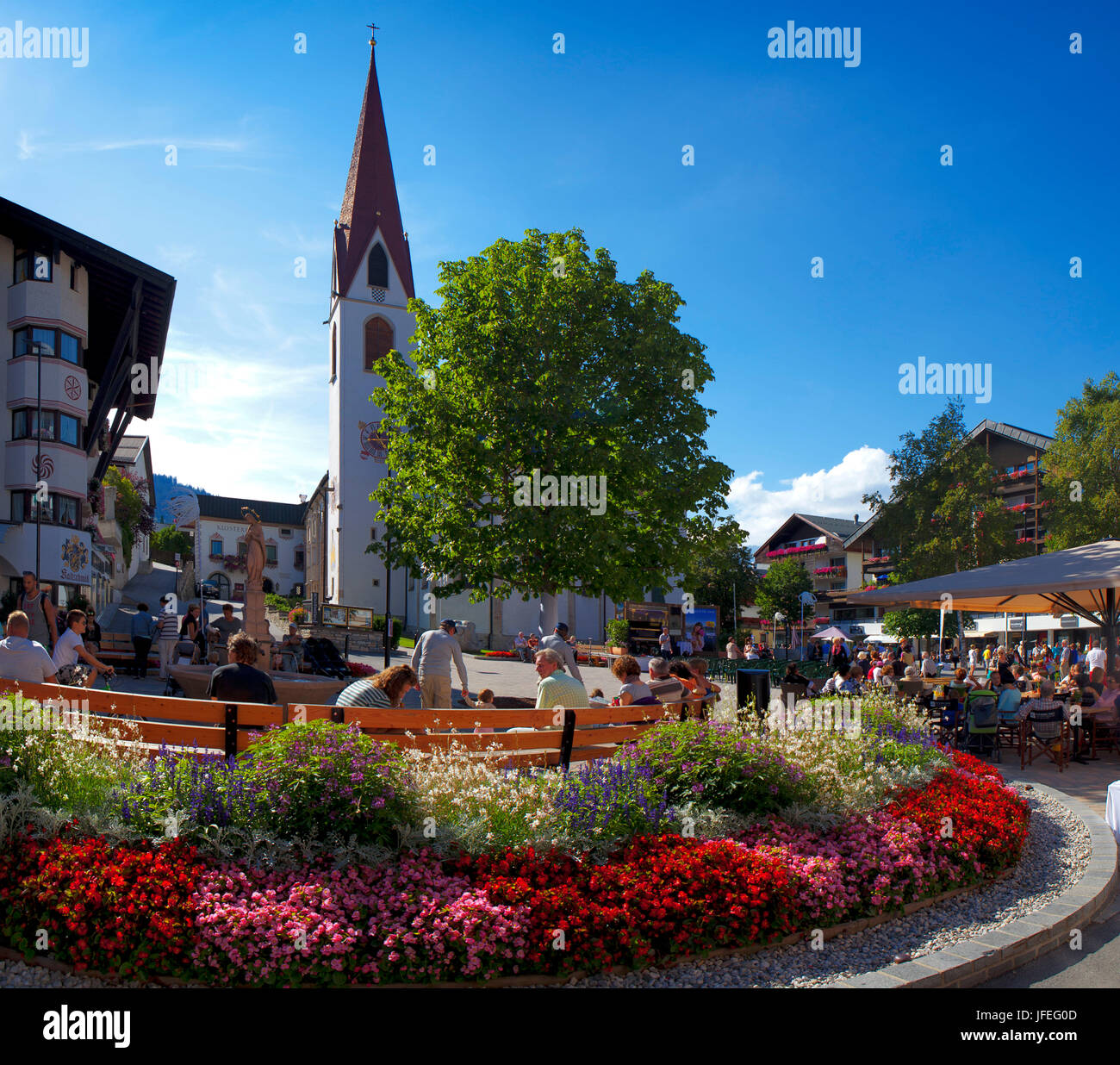 Austria, Tyrol, Seefeld, view of a place, summer Stock Photo - Alamy