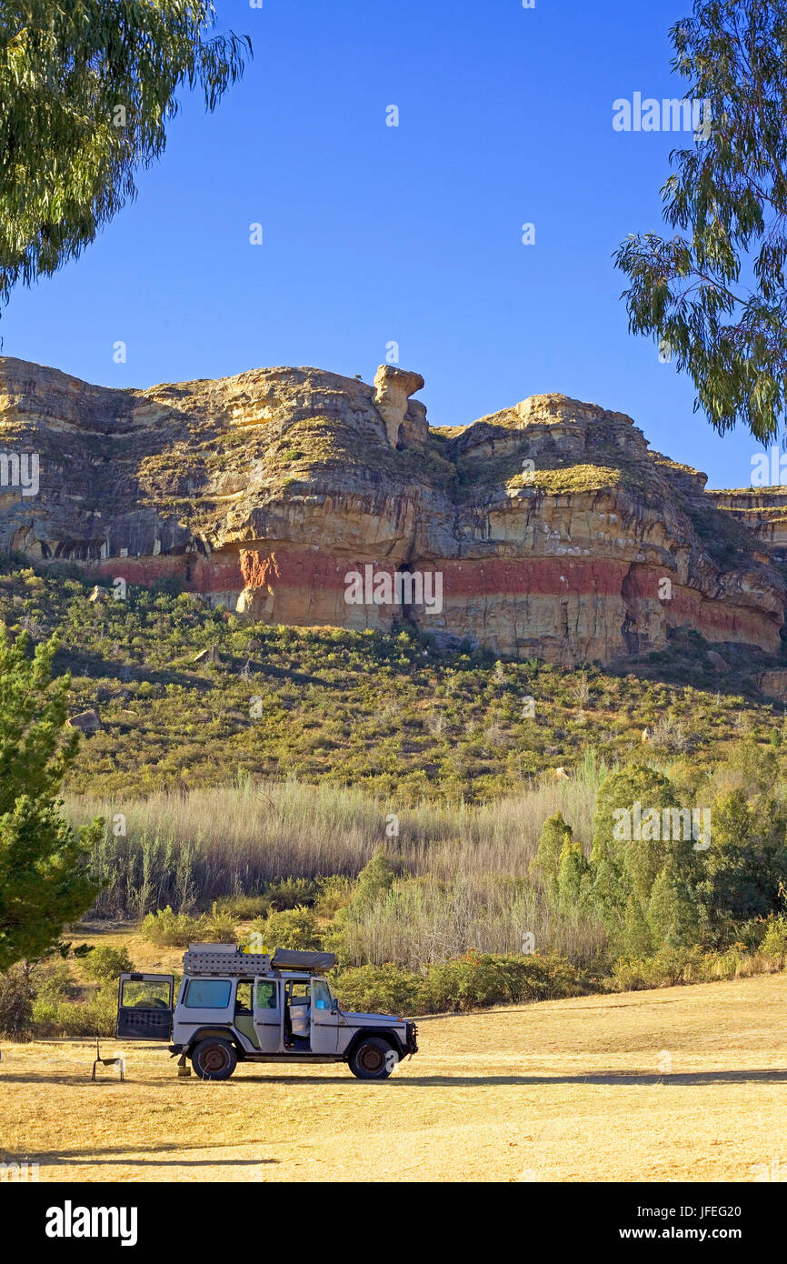 Africa, South Africa, Free State, border area, Lesotho, castle Fouries ...