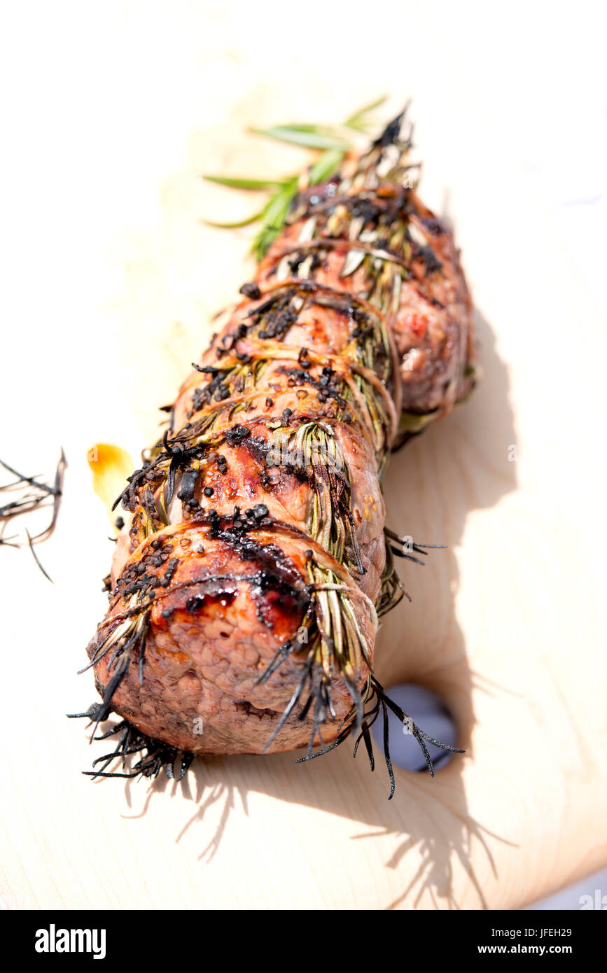 calf fillet, roasted Stock Photo - Alamy
