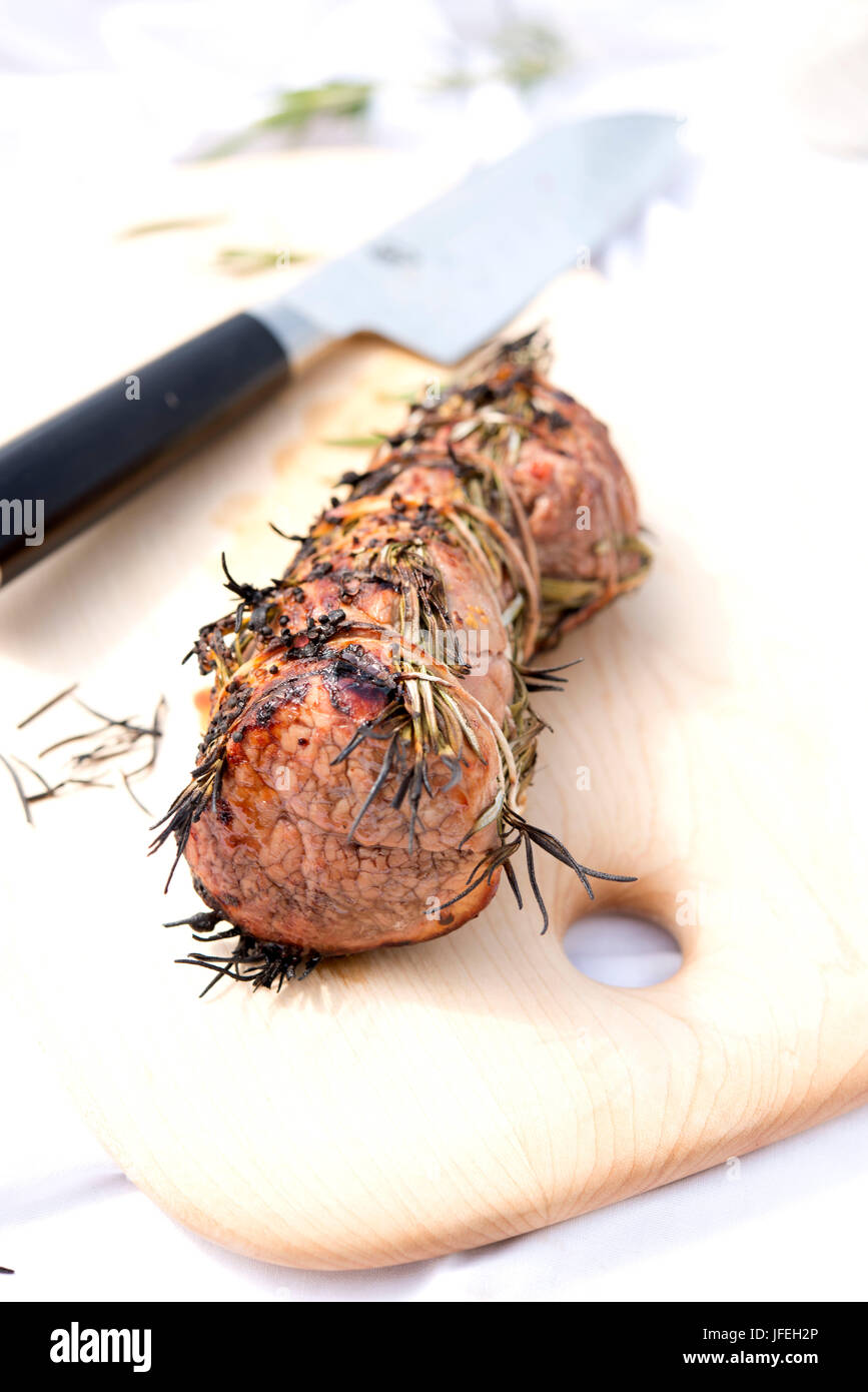 calf fillet, roasted Stock Photo - Alamy