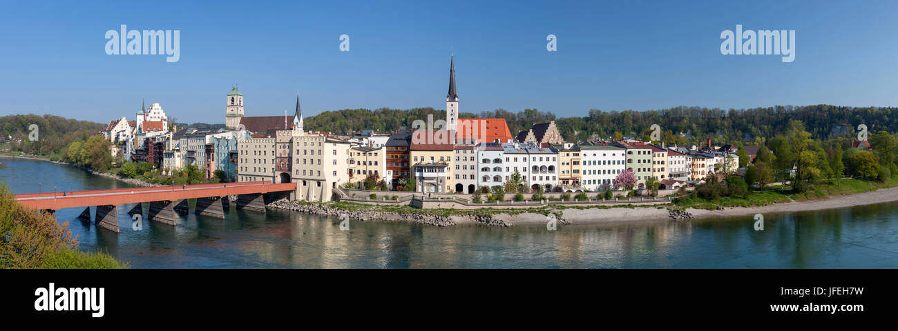 Bridge and town gate at inn river hi-res stock photography and images ...