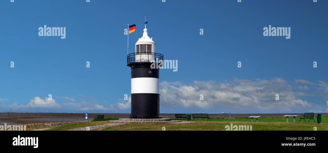 Lighthouse small Prussian, Wremen, butcher North Sea coast, Lower ...